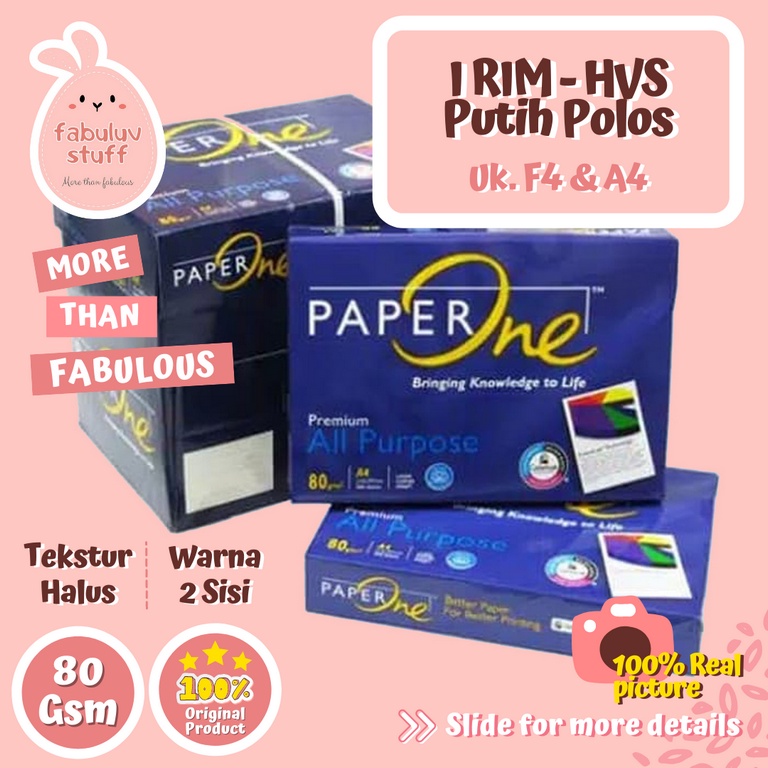 Jual Kertas HVS 1 Rim ( 500 Lembar ) 80 gsm F4 A4 QTO B5 | Shopee Indonesia