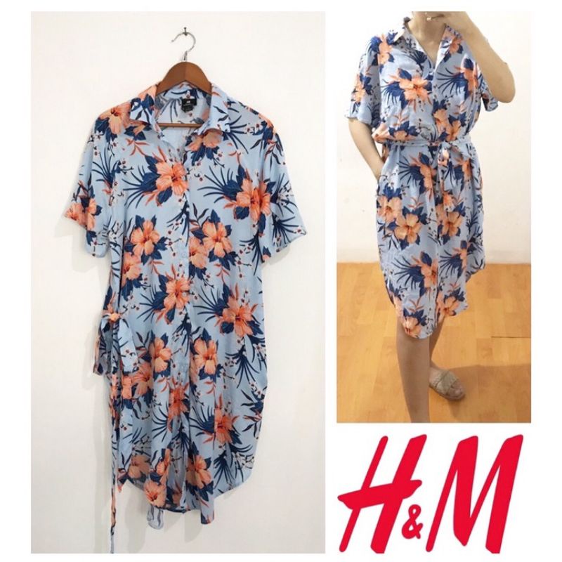 Jual HM button down belted midi dress (monki) | Shopee Indonesia