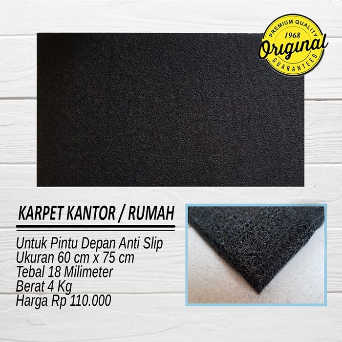 Jual KARPET KESET PVC MIE BIHUN UKURAN 60 CM X 75 CM ANTI SLIP - Hitam ...