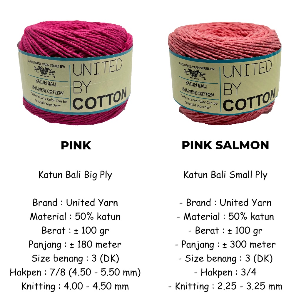 Jual Benang Rajut Katun Bali Big Ply & Small Ply / Tali Soft Cotton ...