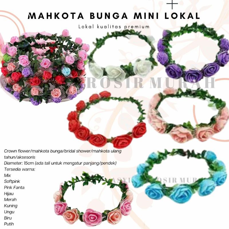 Jual (COD) Mahkota bunga mini/mahkota wisuda/mahkota ulang tahun ...
