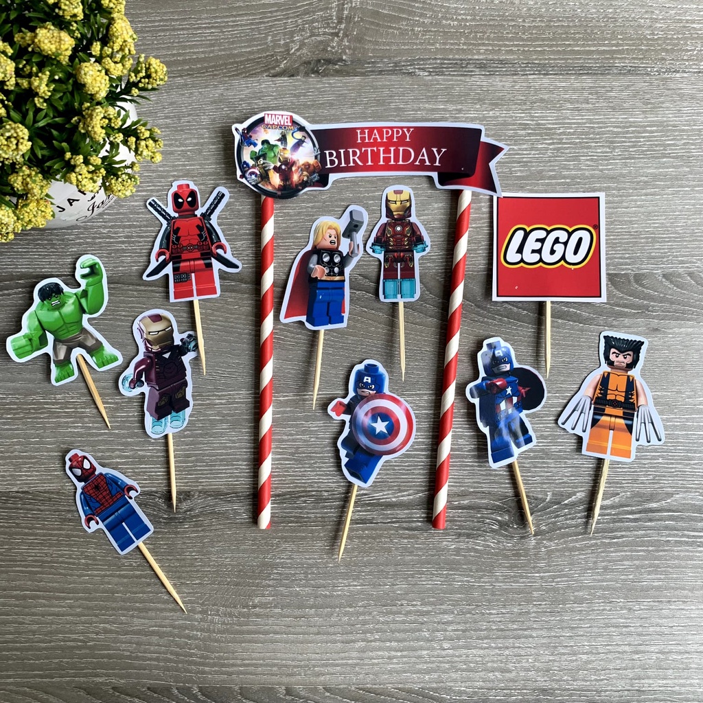 Jual Topper cake Lego Marvel Ulang Tahun Hiasan Kue Ulang tahun ...