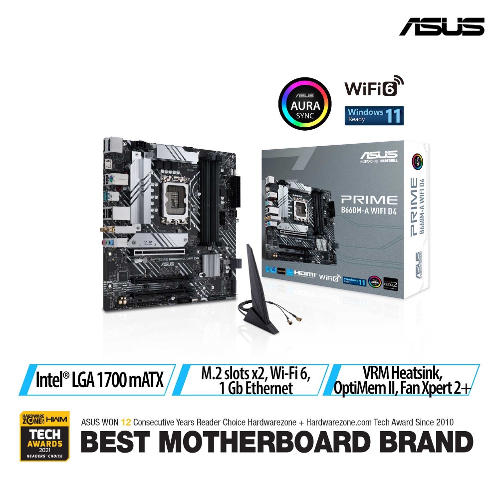 Jual ASUS Prime B660M-A WIFI D4 Intel B660 (LGA 1700) mATX motherboard ...