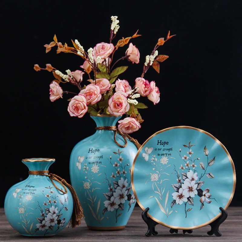 Jual Dekorasi Eropa Retro Set 3 PCS - Pajangan Hiasan 3IN1 Decor / Vas ...