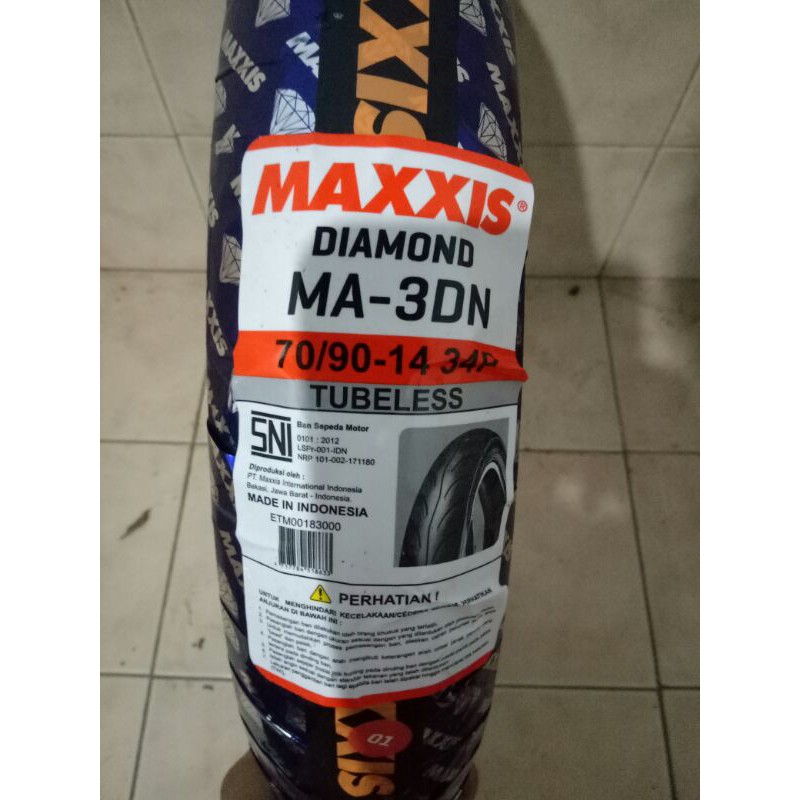 Jual ban maxxis matic ban maxxis diamond 70 90-14 tubeless | Shopee ...