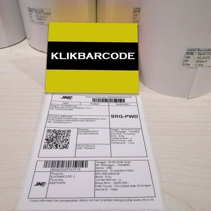 Jual LABEL BARCODE SEMICOATED 102 * 127 MM1 LINE GAP CORE 1" ( LABEL ...