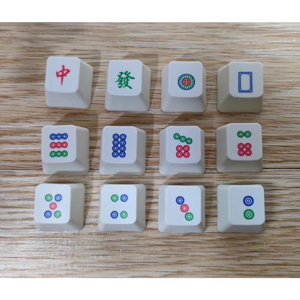 Jual MAHJONG KEYCAPS SET R4 PBT OEM PROFILE ( 12 pcs ) | Shopee Indonesia