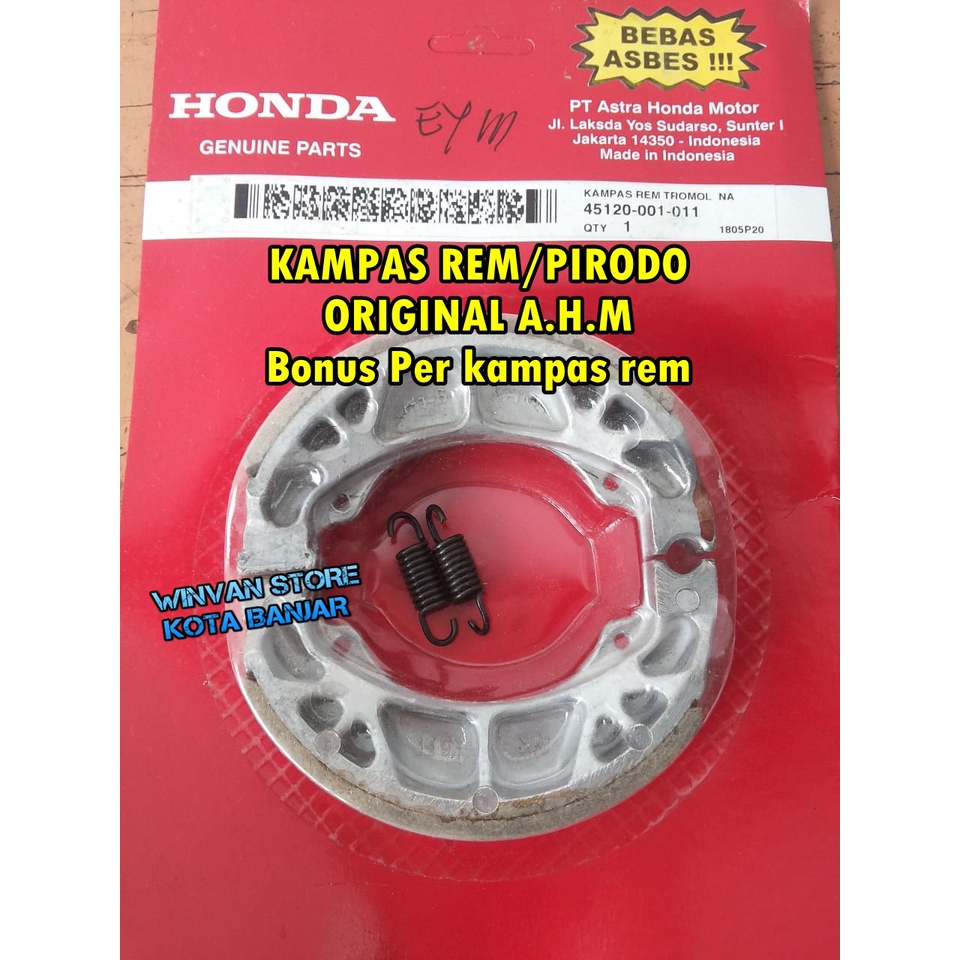 Jual PIRODO / KAMPAS REM TROMOL HONDA ASTREA 800 STAR PRIMA GRAND SUPRA ...