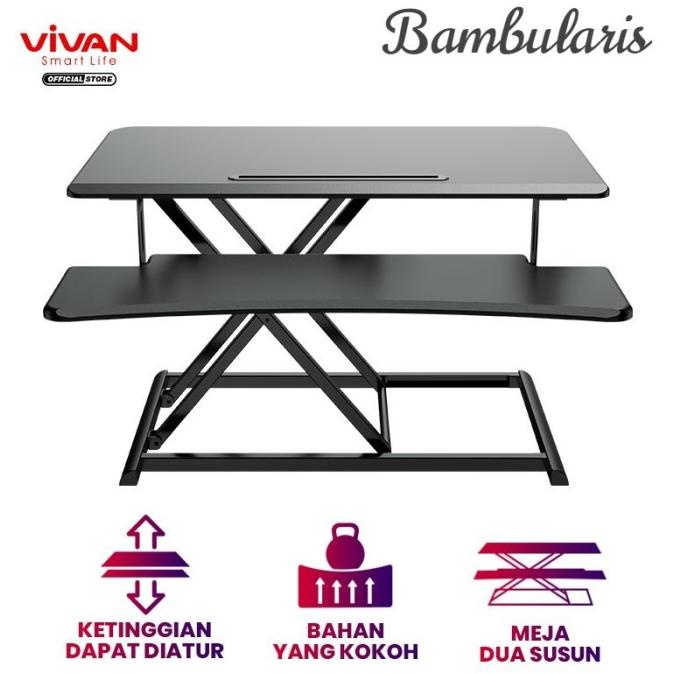 Jual Meja Lipat Laptop / Pc Vivan Vsj01 Ergonomic Lifting Desk All In ...