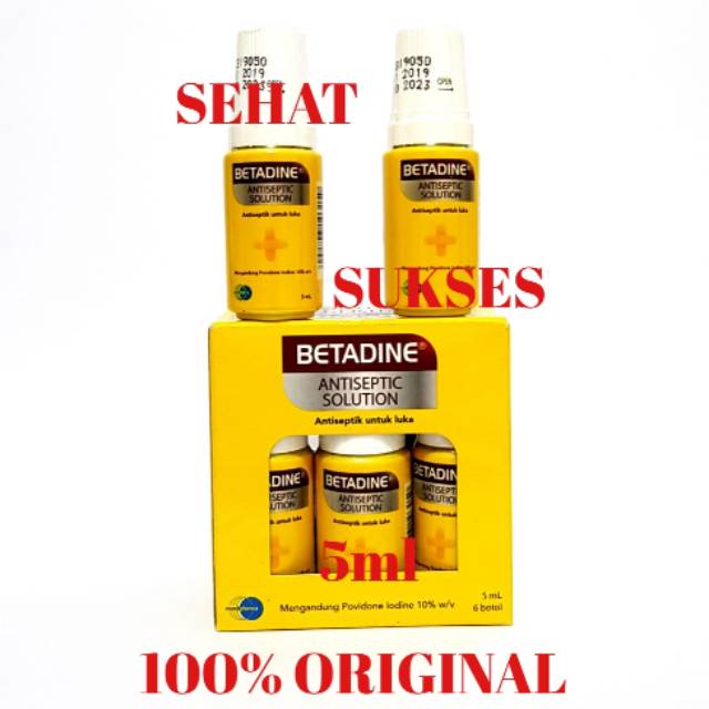 Jual BETADINE ANTISEPTIC SOLUTTION (Isi 5ml) | Shopee Indonesia