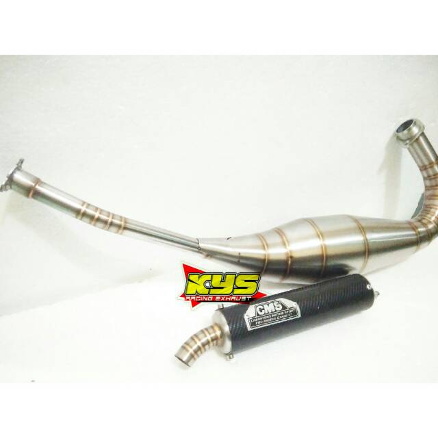 Jual Knalpot racing cms ninja r rr ss plat stainless | Shopee Indonesia