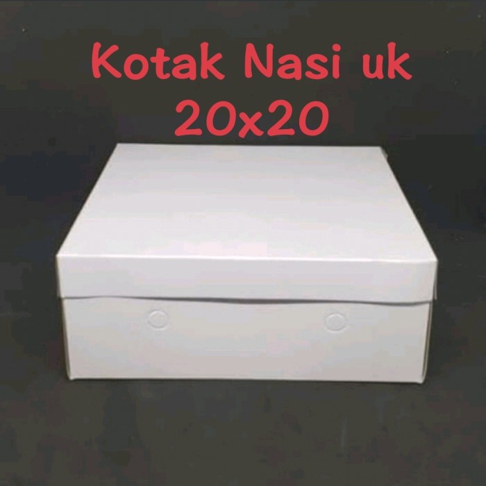 Jual Dus | Box 400gsm | Kotak Nasi Kue Makanan 20x20 Polos 20 x 20 ...