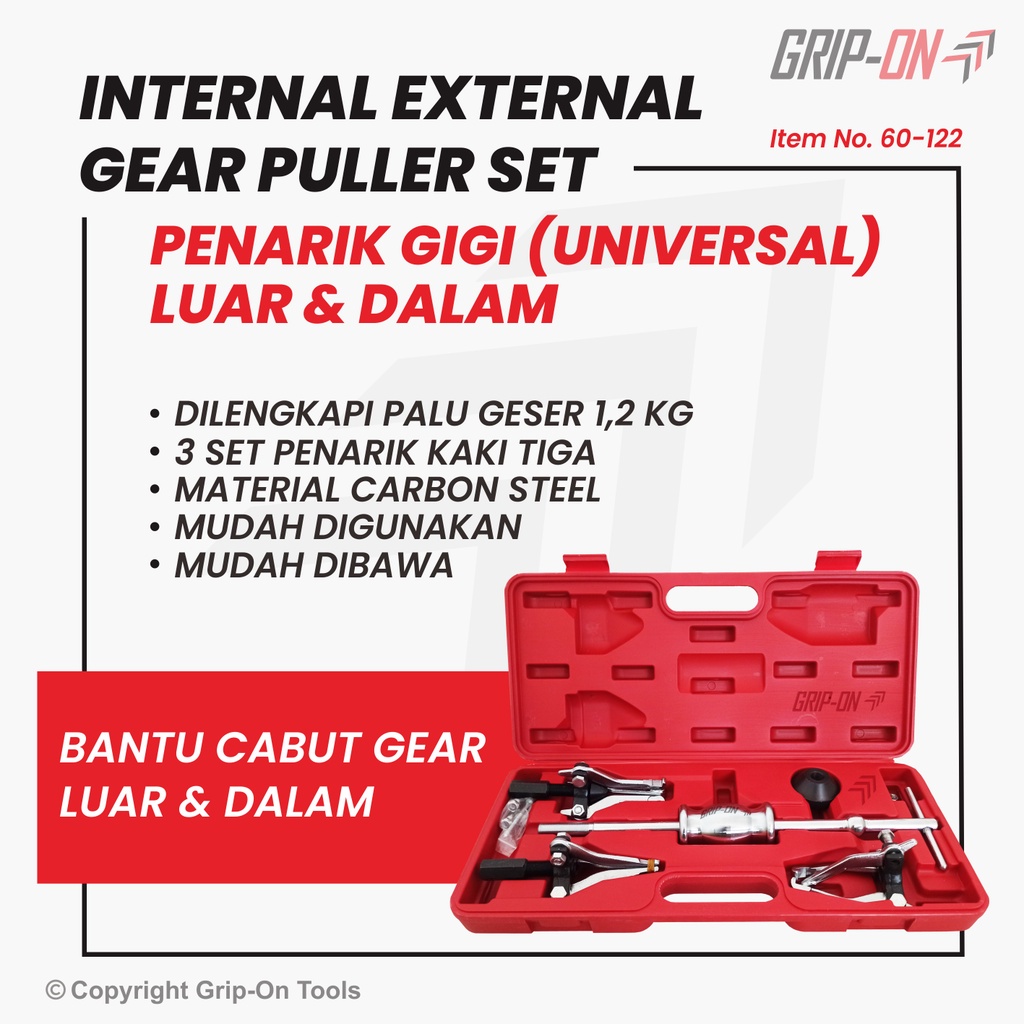 Jual TERMURAHGRIP-ON INTERNAL / EXTERNAL GEAR PULLER SET TREKER GIGI ...