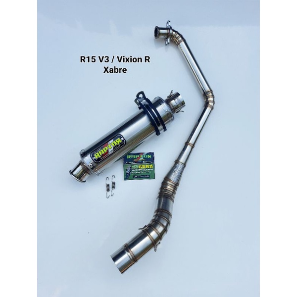 Jual Knalpot Racing Stainless R15 V3,Vixion R dan Xabre Original Raptor ...