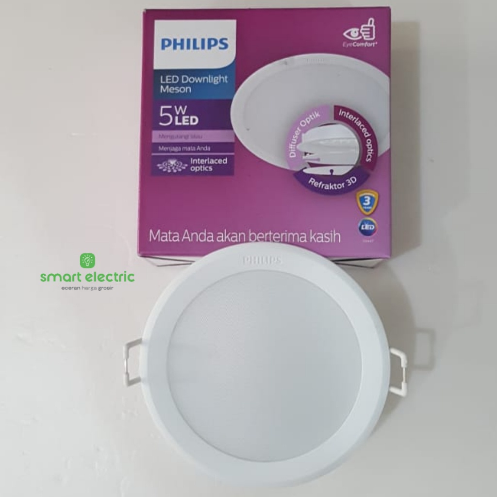 Jual Philips Meson 5 Watt Lampu LED Downlight Bulat Tanam Plafon Murah ...