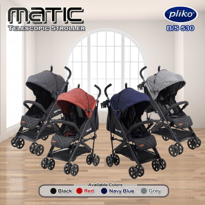 Jual Stroller Pliko B/S 530 matic Telescopic Stroller | Shopee Indonesia