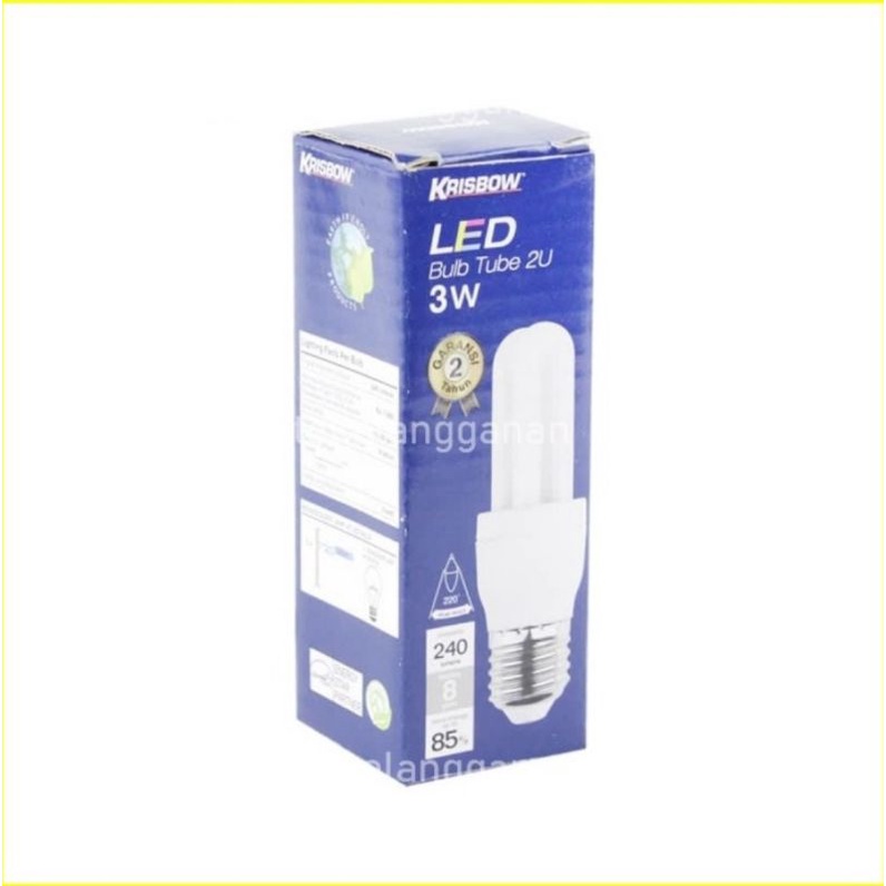 Jual Krisbow Bohlam Led 3w Warm White - Krisbow Bulb Tube 2U | Shopee ...