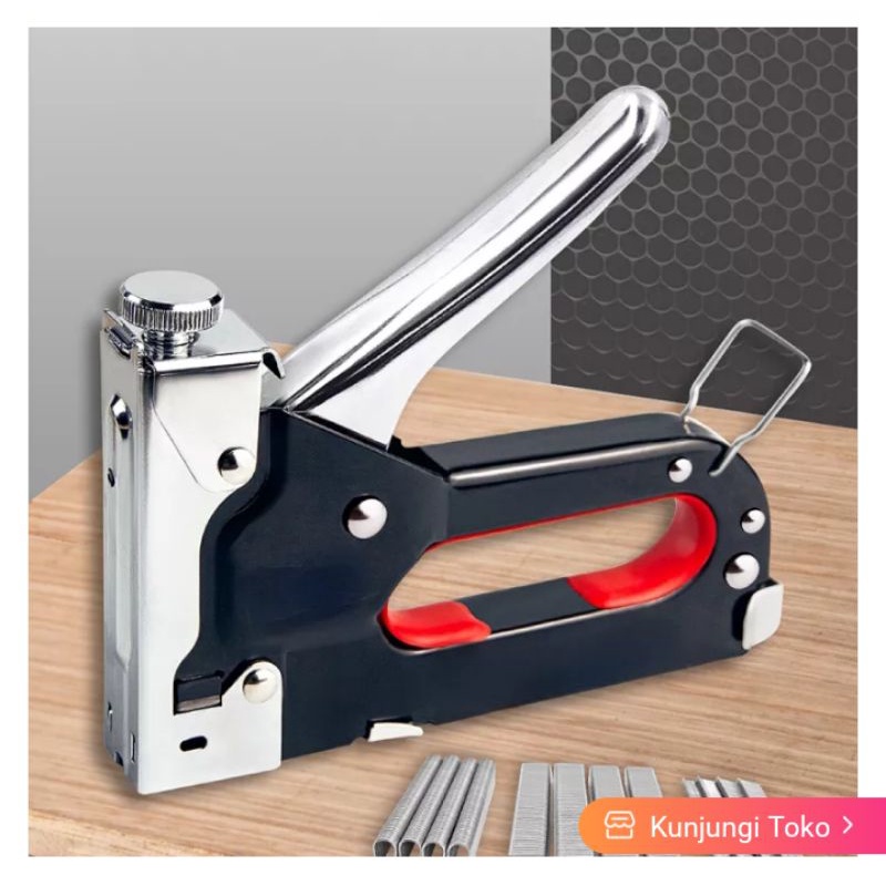Jual 3in1 Staples Stapler StapleGun Alat Tembak Paku Staples Manual 3 ...