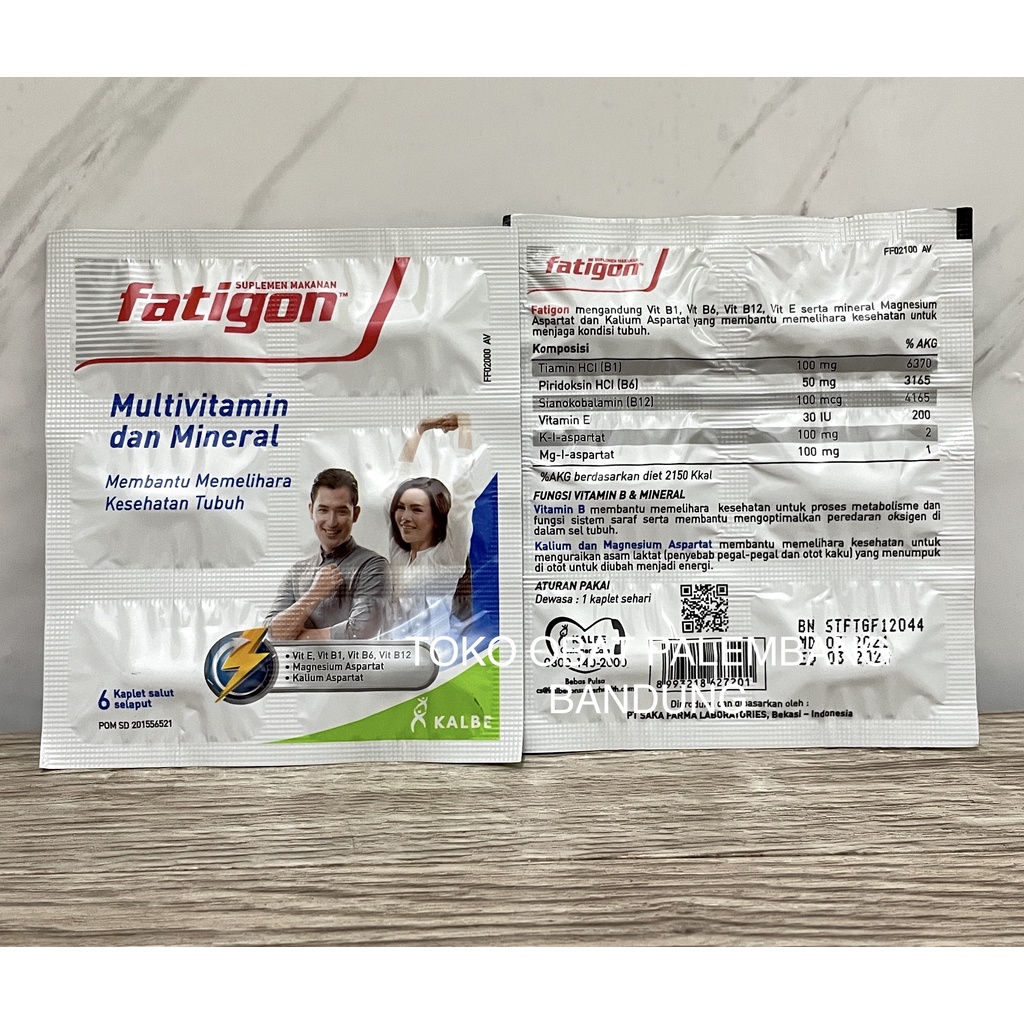 Jual FATIGON 6KAPLET LELAH NYERI OTOT ANEMIA NYERI KAKI SINTESIS SEL ...