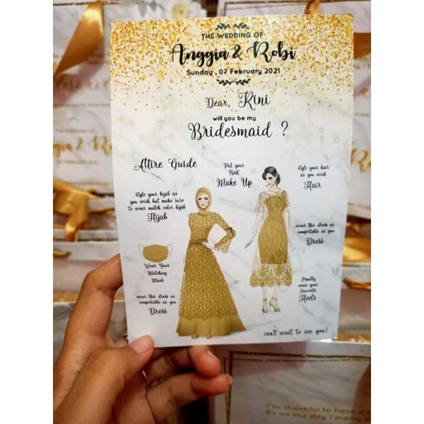 Jual CETAK 1 SISI CARD / ATTIRE GUIDE ( ukuran 11cm x 16cm ) | Shopee ...