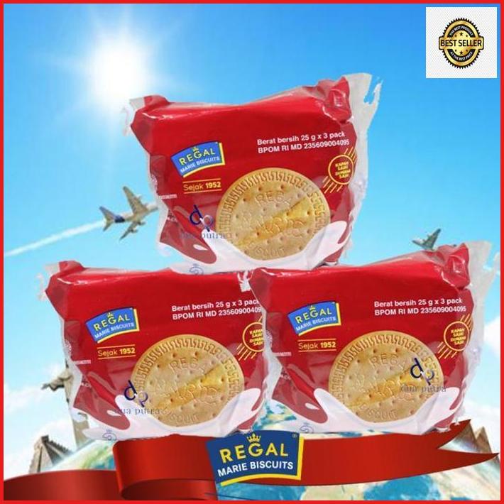 Jual Regal Biskuit Marie Sachet 25 Gr X 3 Pack | Shopee Indonesia