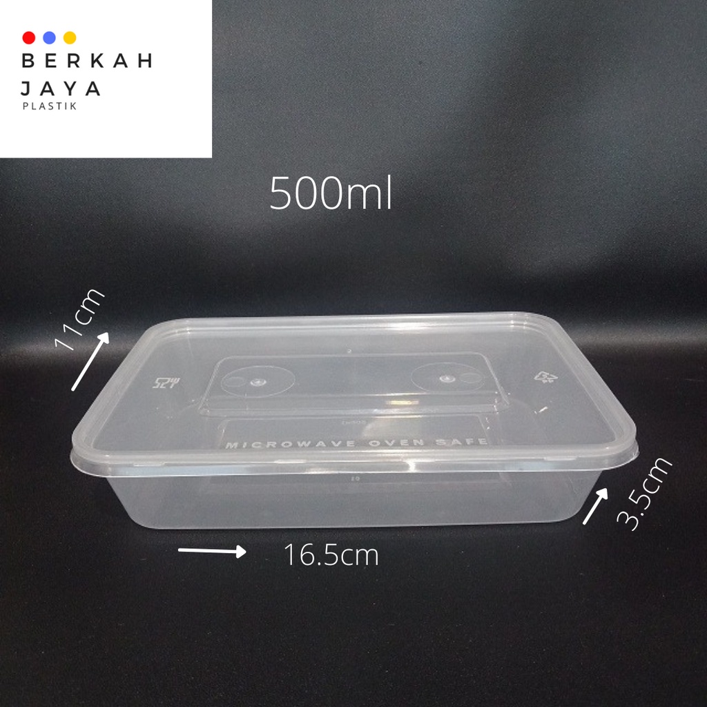 Jual Thinwall Rectangle Food Container | Kotak Makan Plastik 500ml | Harga Per Pcs | Shopee ...