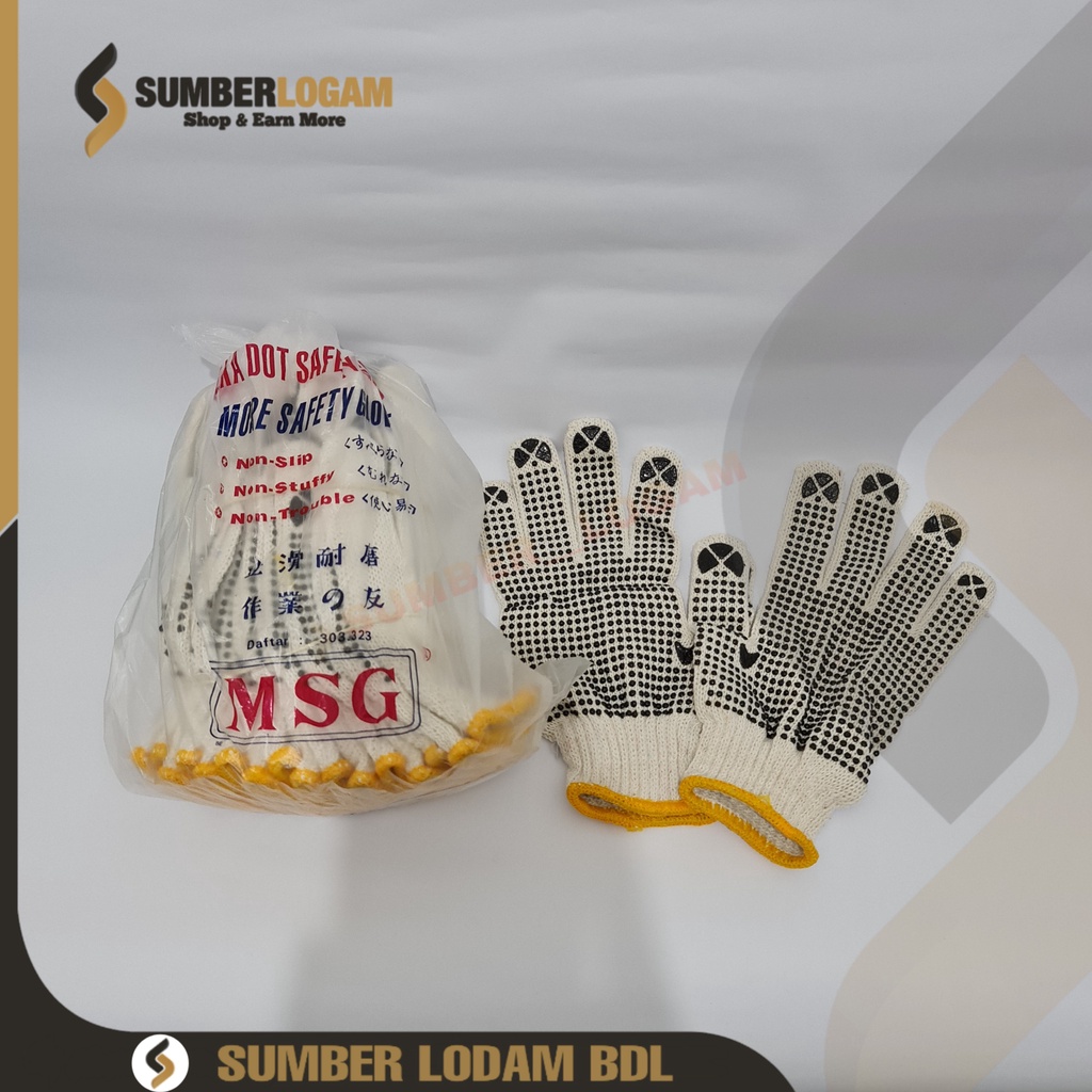 Jual Sarung Tangan Bintik Dot MSG / Sarung Tangan Kerja Safety-Bintik ...