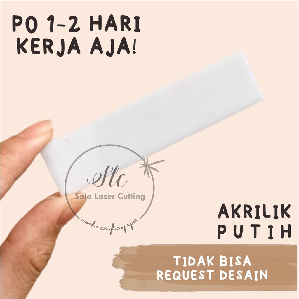 Jual BAHAN NAMA DADA AKRILIK SUSU ;PUTIH BENING HITAM ACRYLIC NAME TAG ...
