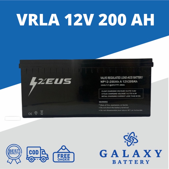 Jual Aki Peralatan Medikal + Sistem Komunikasi VRLA 12V 200Ah Zeus ...