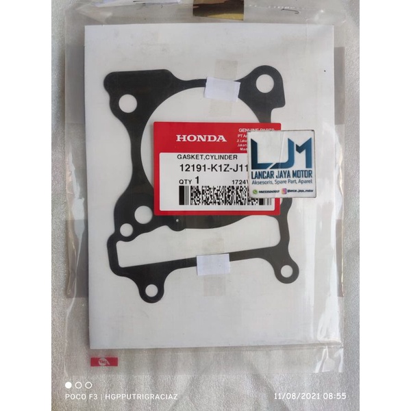 Jual 12191-K1Z-J11 GASKET PAKING CYLINDER BLOK PCX 160 PCX160 VARIO 160 STYLO 160 12191K1ZJ11 ...