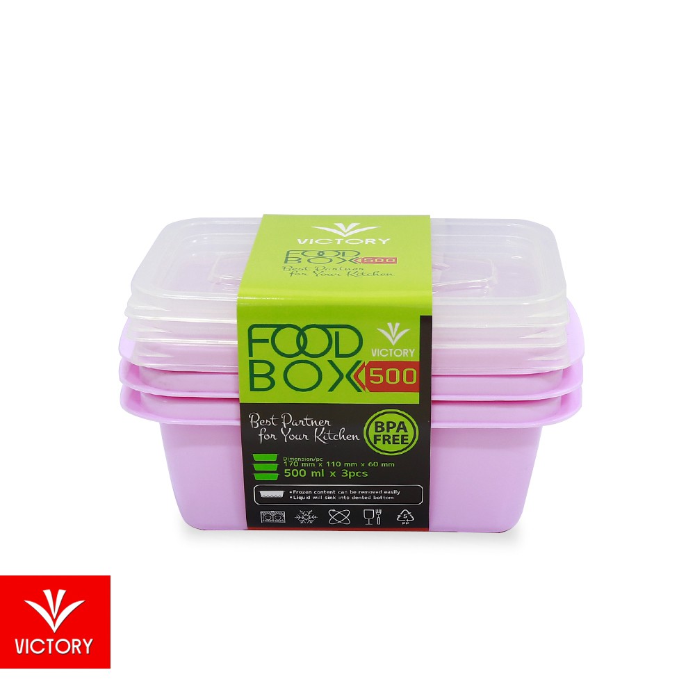 Jual VICTORY FOOD BOX 500ML - KOTAK MAKAN NEW COLOR | Shopee Indonesia
