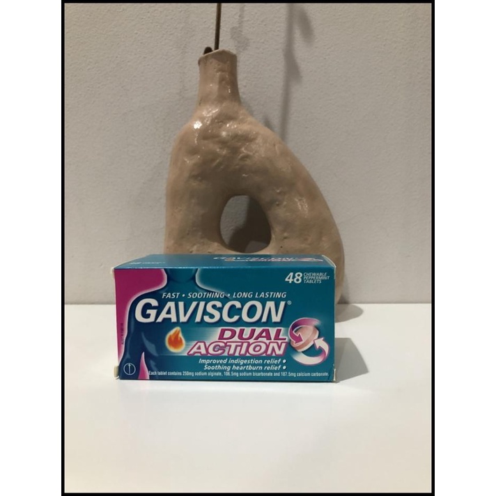 Jual Gaviscon Dual Double Action 48 Tablet Kunyah Obat Lambung ...
