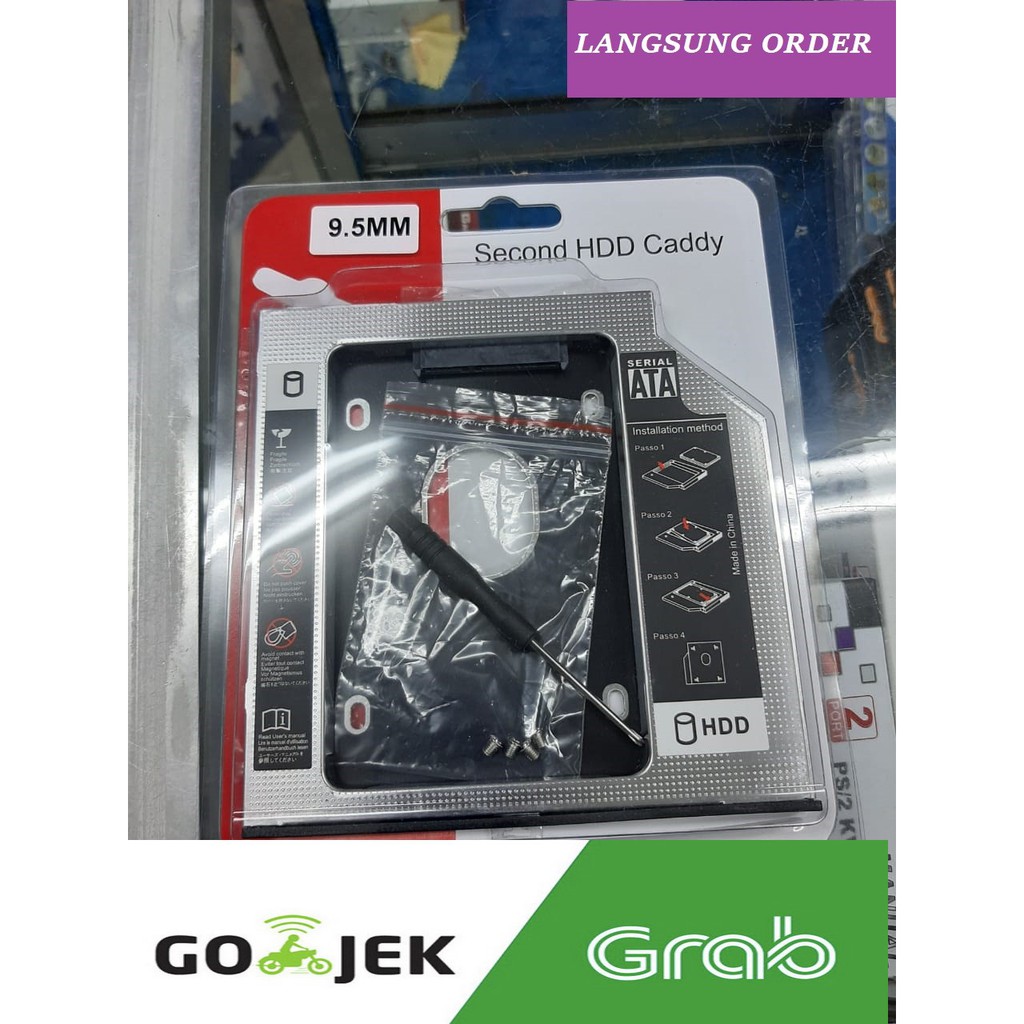 Jual HDD CADDY SLIM 9.5MM SSD SATA LAPTOP / NOTEBOOK 9.5MM HDD CADDY ...