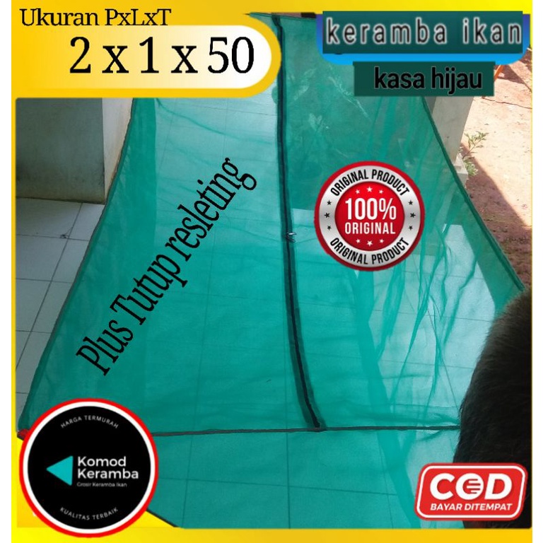 Jual Keramba ikan 2x1x50 hapa kotak jaring karamba tutup kerambah apung ...
