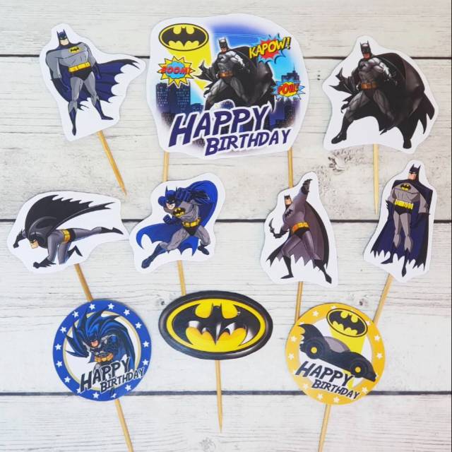 Jual Cake Topper Batman 1 set isi 10 pcs | Shopee Indonesia