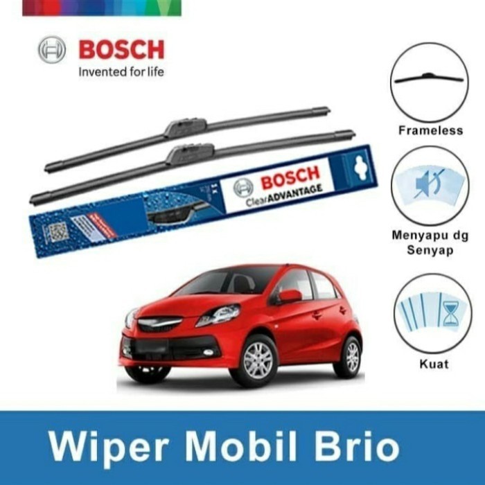 Jual Wifer Honda Brio Original BOSCH Clear Advantage Karet Wiper Frameless | Shopee Indonesia