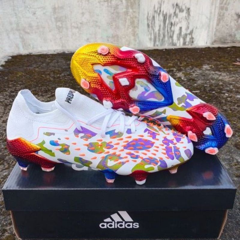 Jual Sepatu Bola Adidas Predator Freak.1 Pogba White Red Fg | Shopee ...
