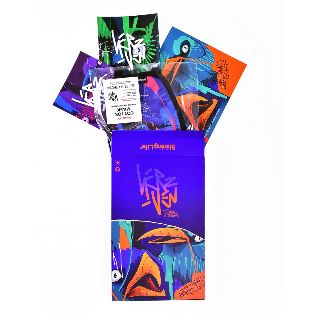 Jual Shining Bright x Herzven Animal Pack - Cotton Mask ( Isi 5 ...