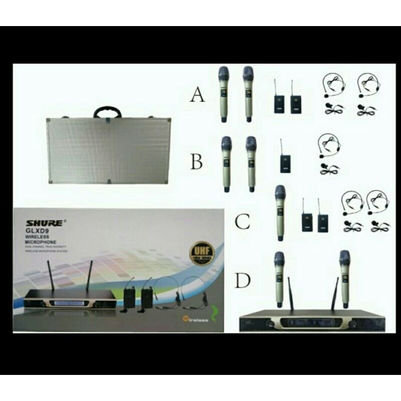 Jual Mic Wireless Shure GLXD-9 A, B, C & D -- Hanya 2 Frequency & Harga ...