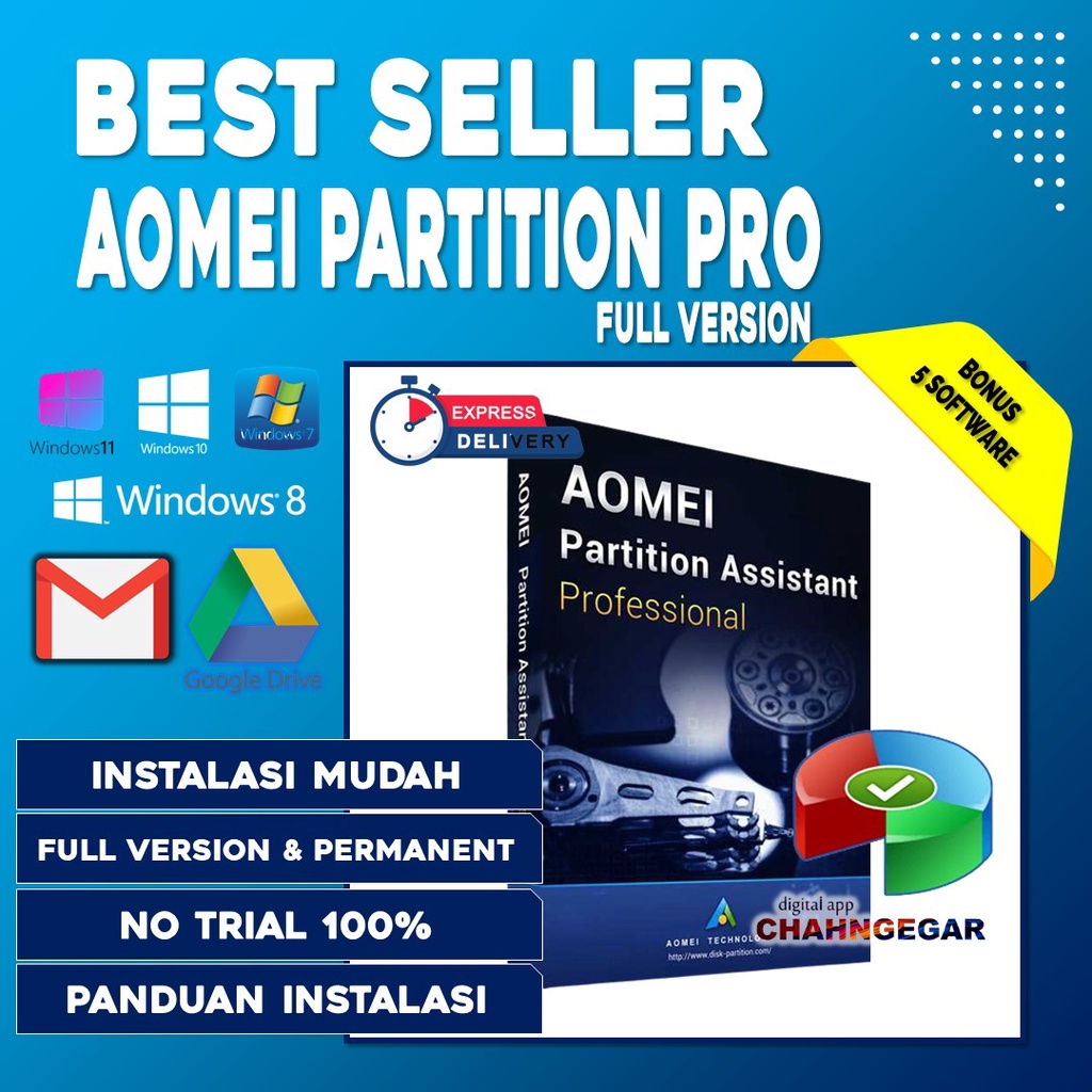 Jual AOMEI Partition Assistant 2025 Full Version Software Clone SSD ...
