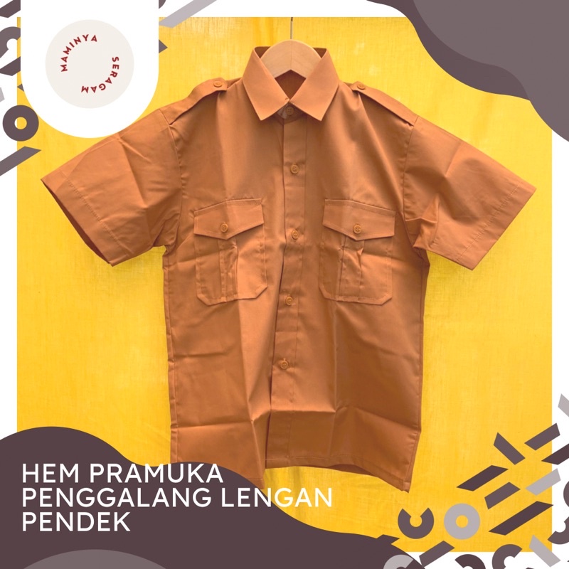 Jual seragam sekolah - hem pramuka penggalang SD SMP lengan pendek ...
