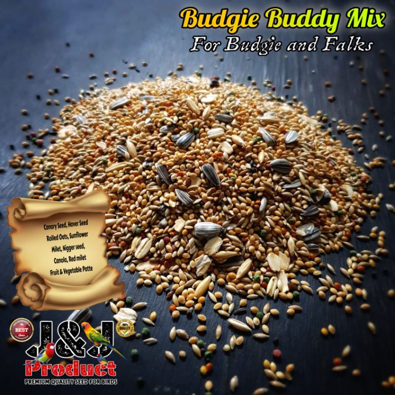Jual J&J Budgie Buddy Mix Pakan Parkit Pakan Falk Budgie 1 Kg | Shopee ...