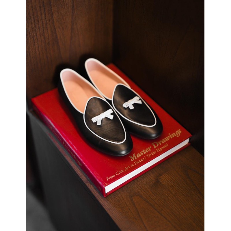 Jual Scilla Margaux Loafers in Black Genuine Leather | Shopee Indonesia