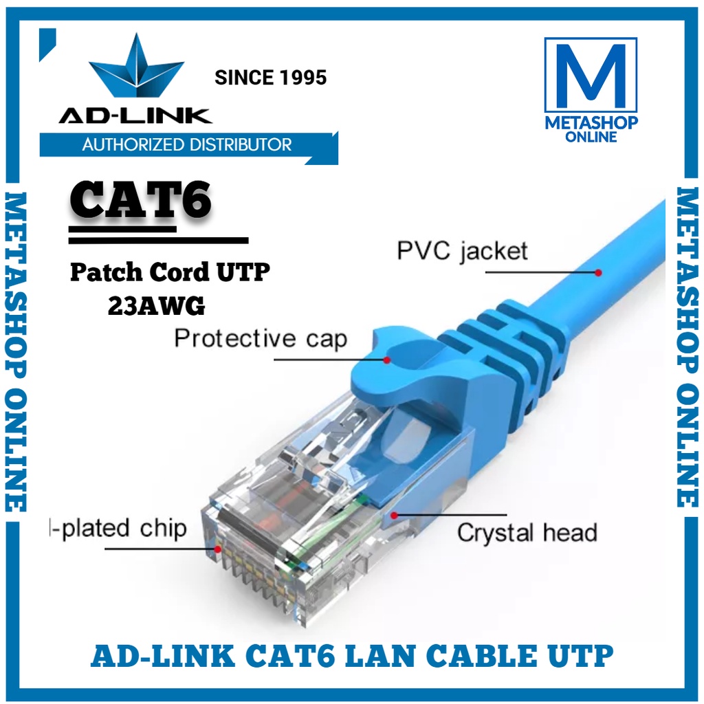 Jual AD-LINK LAN Cable UTP CAT6 ORIGINAL Patch Kabel Ethernet RJ45 ...