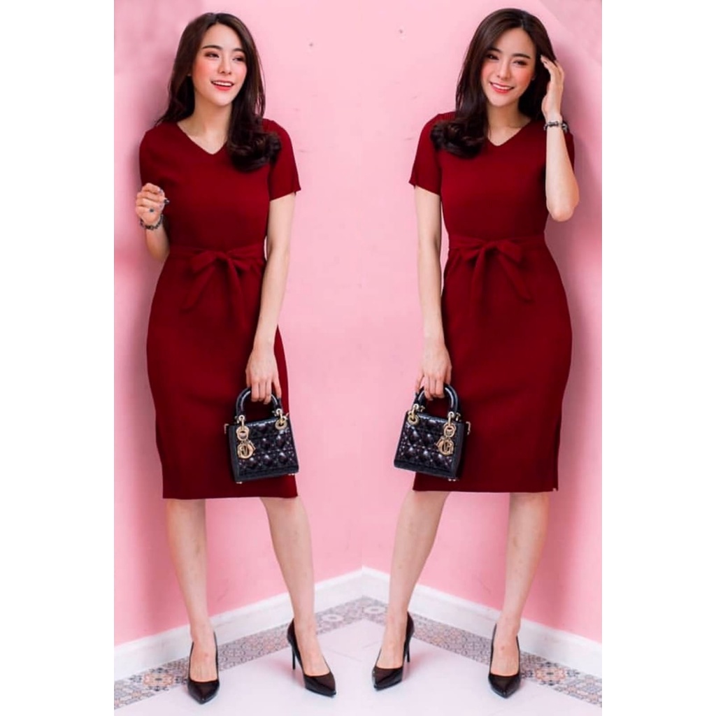 Jual St D11 DRESS RAJUT EUNJI bahan rajut goodquality ld 59-116 ,pj ...