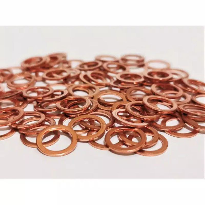 Jual ring tembaga m10 / ring untuk baut nepel selang rem cakram / ring ...