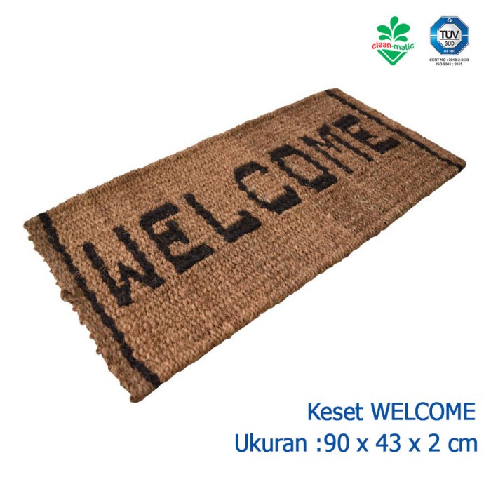 Jual Cleanmatic Keset Kaki Keset Sabut kelapa Welcome 180141 Coco Mat ...