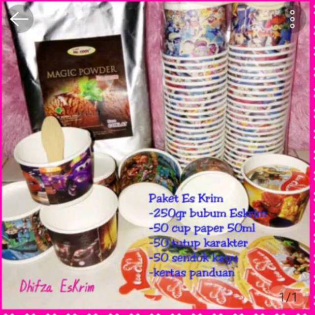 Jual PAKET ICE CREAM 250GR CUP PAPER/PAKET BUBUK ES KRIM | Shopee Indonesia