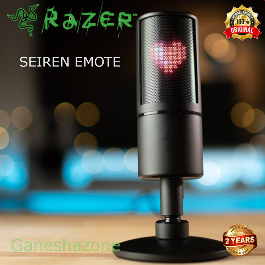 Jual Razer Seiren Emote Streaming Condenser Mic with Emoticon Display ...