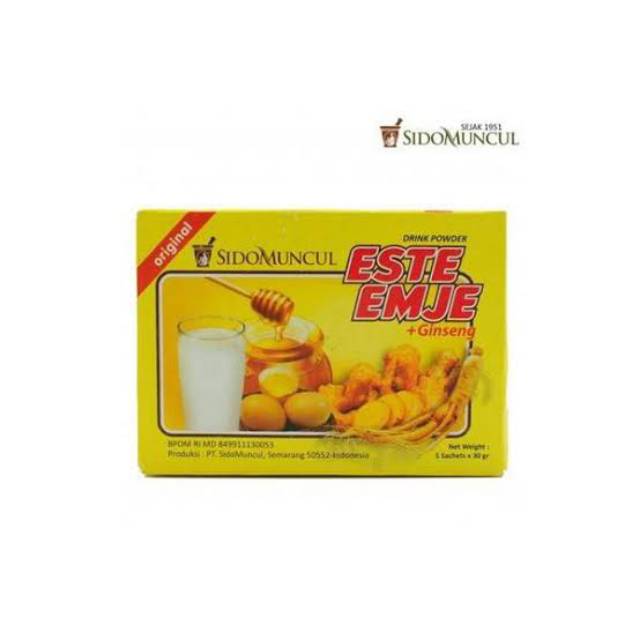 Jual ESTE EMJE SUSU ORIGINAL DENGAN GINSENG SIDO MUNCUL 5 sachet ...